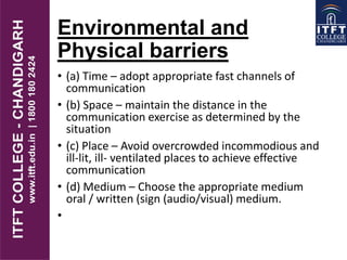 ITFT-MEDIA, The barriers to communication | PPT