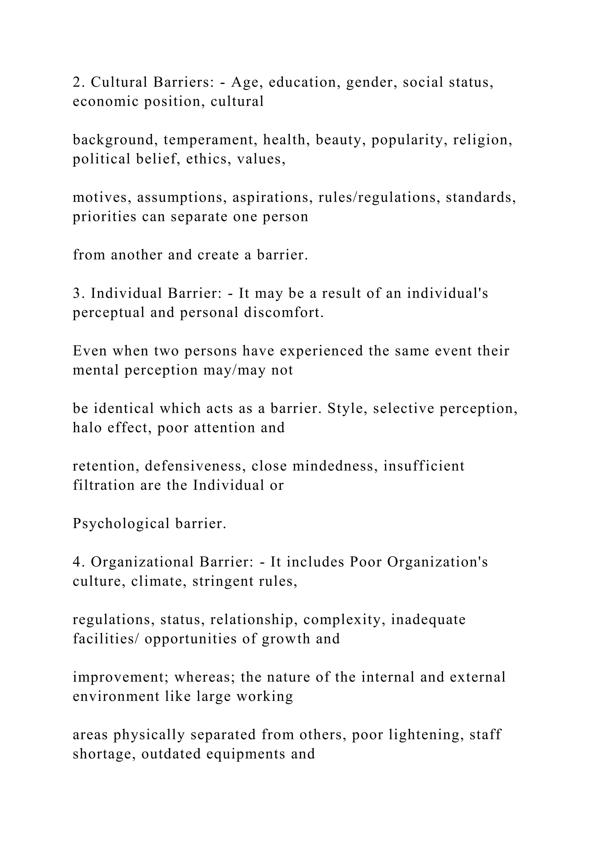 The Barriers to Effective Communication By Rupal Jain .docx