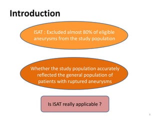 The barrow ruptured aneurysm trial | PPT