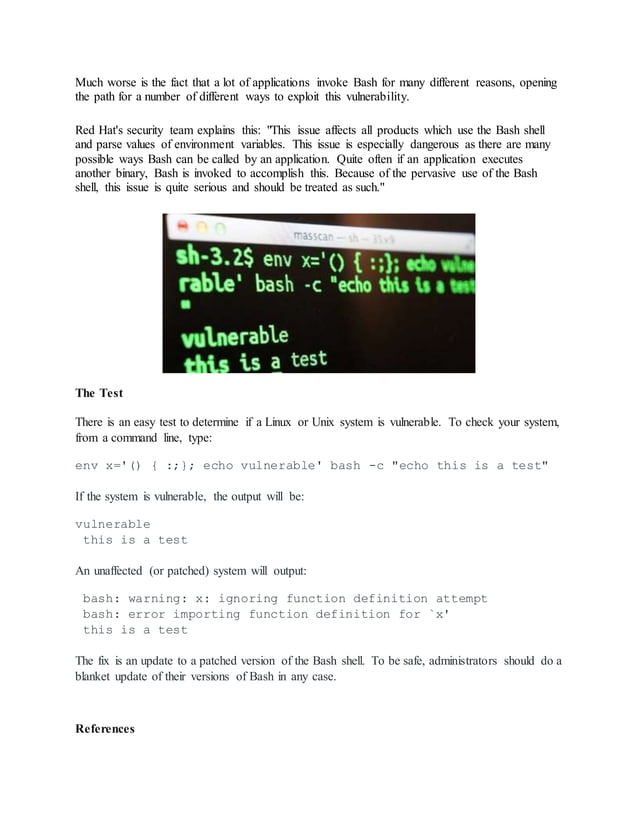 The Bash Bug explained ! | PDF