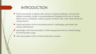 The Basic concept of fluid electrolyte balance in trauma.pptx