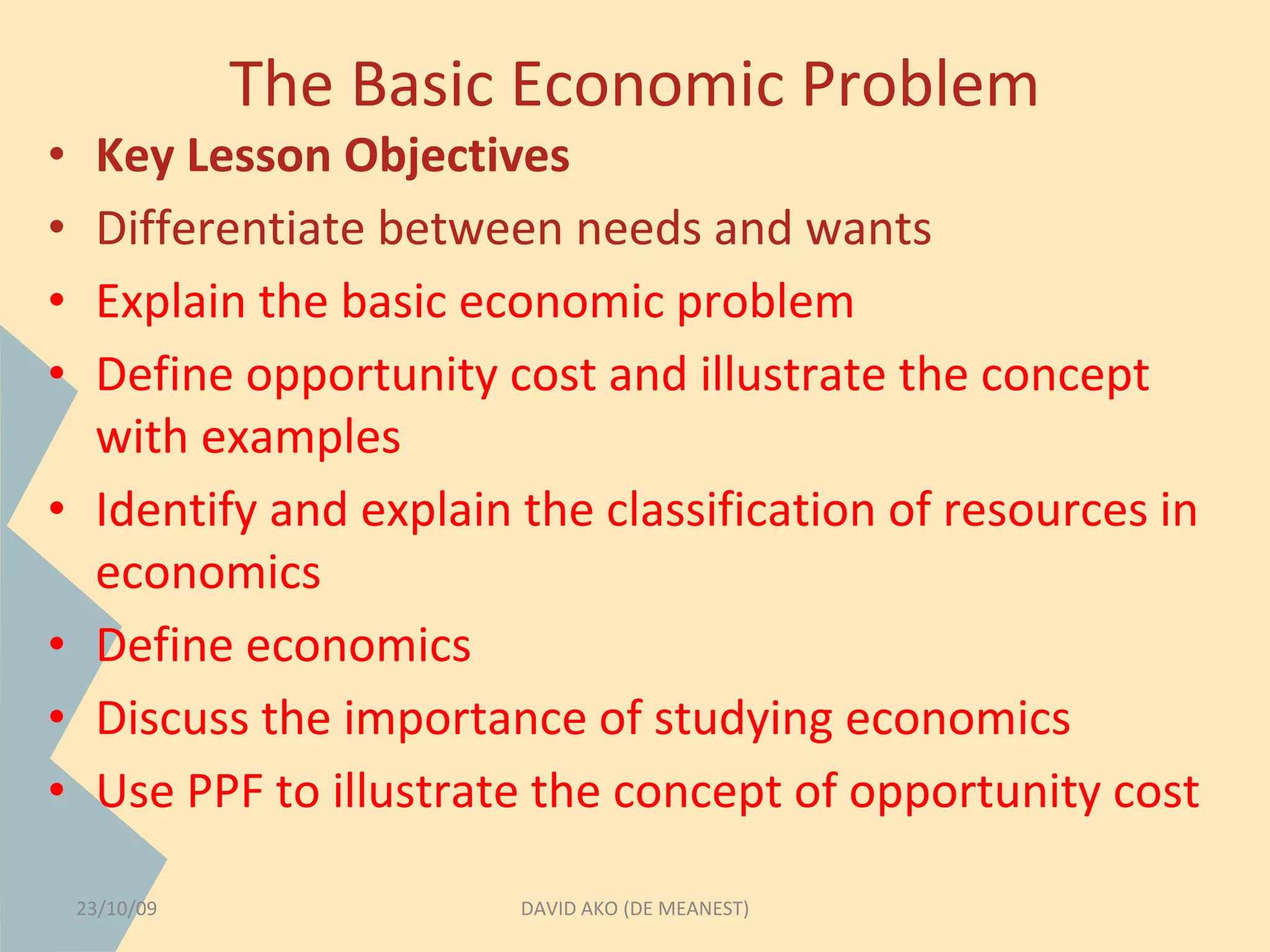 Basic Economic Problems | PPTX