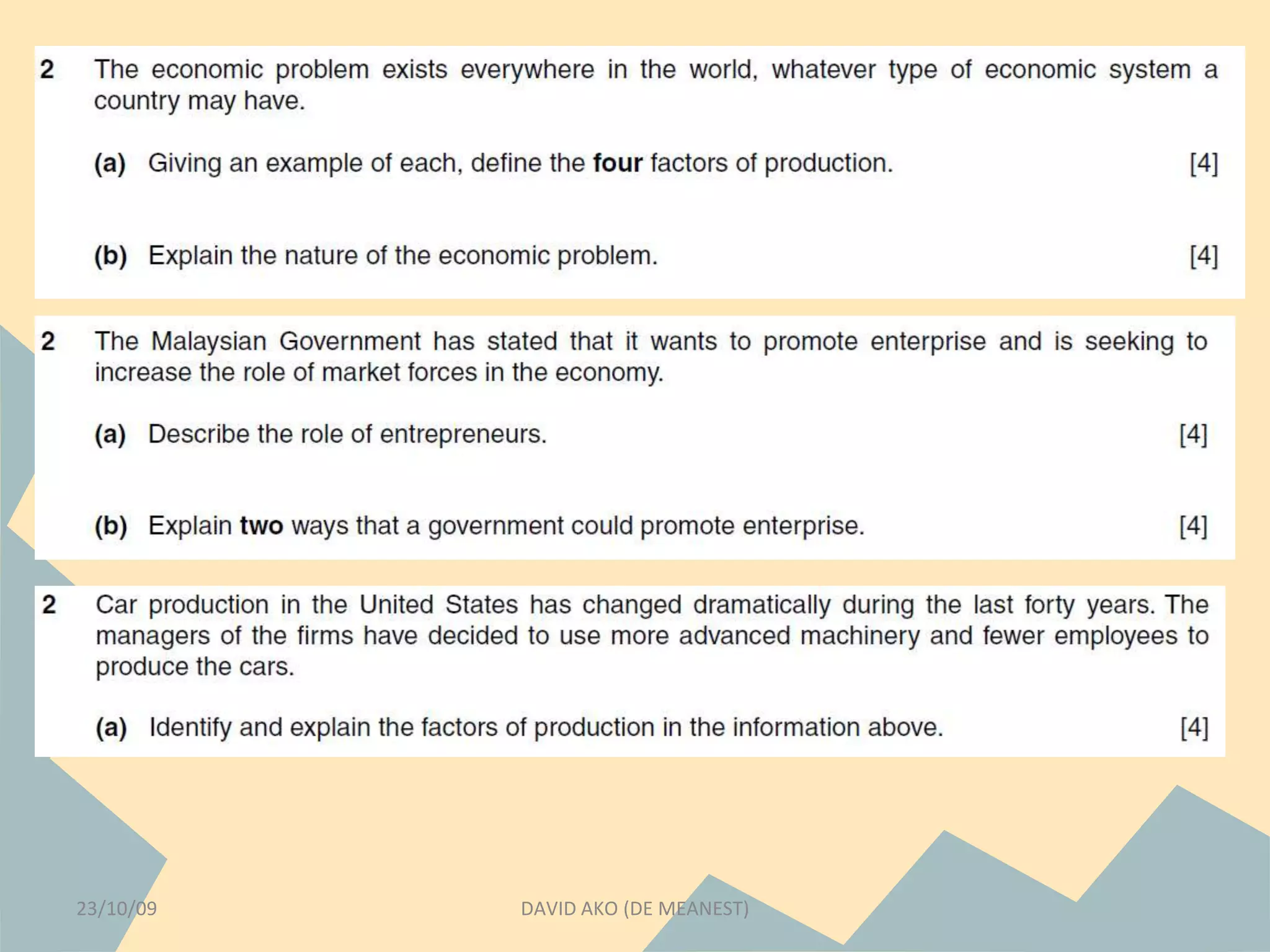 Basic Economic Problems | PPTX