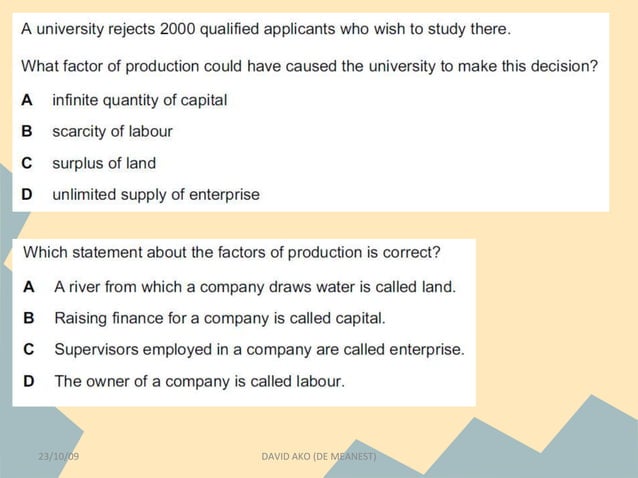 Basic Economic Problems | PPTX