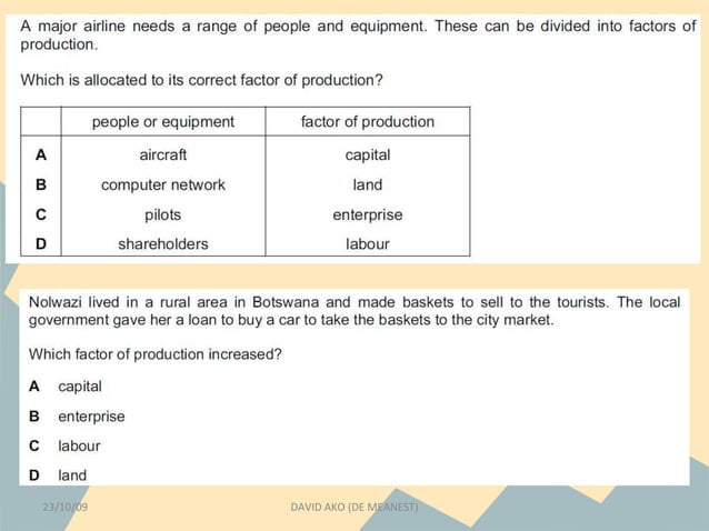 Basic Economic Problems | PPTX