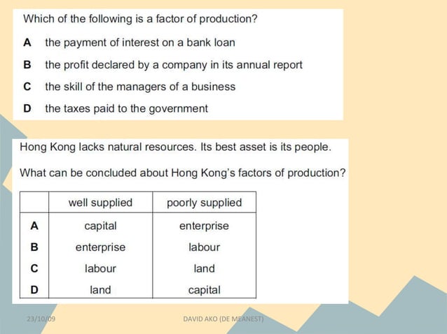 Basic Economic Problems | PPTX