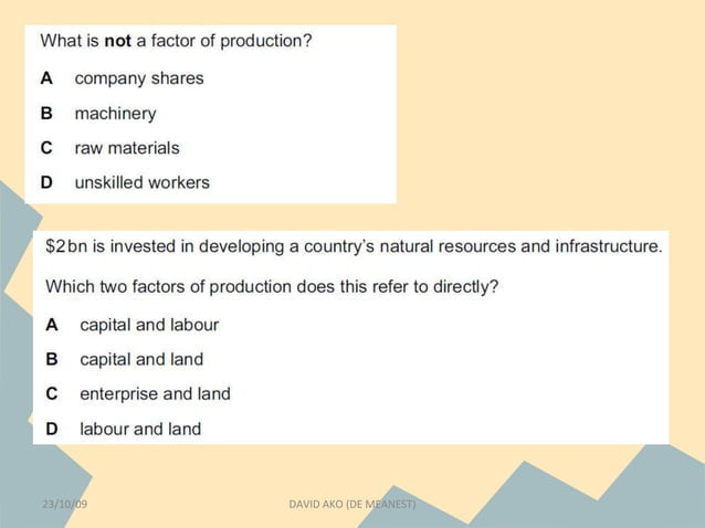 Basic Economic Problems | PPTX