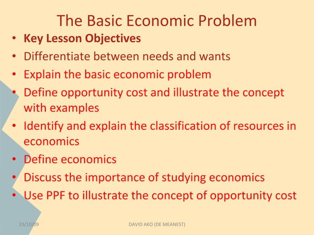 Basic Economic Problems | PPTX