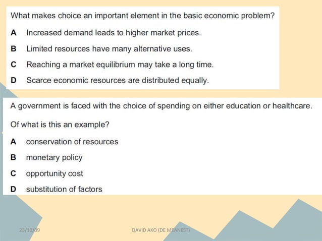 Basic Economic Problems | PPTX