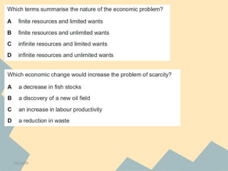 Basic Economic Problems | PPTX
