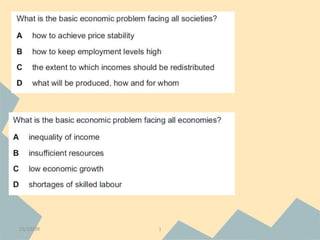 Basic Economic Problems | PPTX