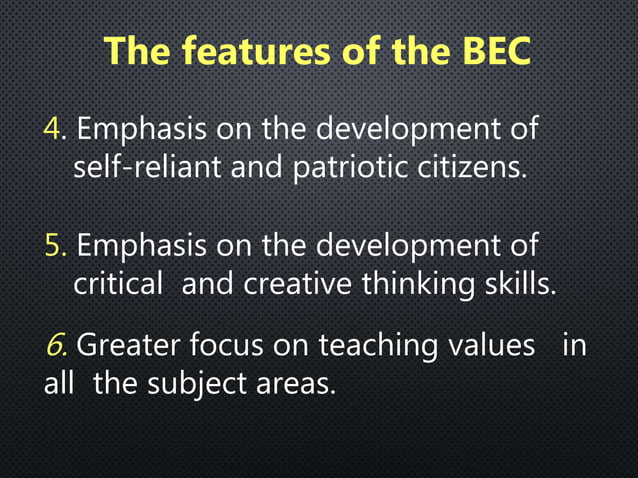 The basic education curriculum | PPTX