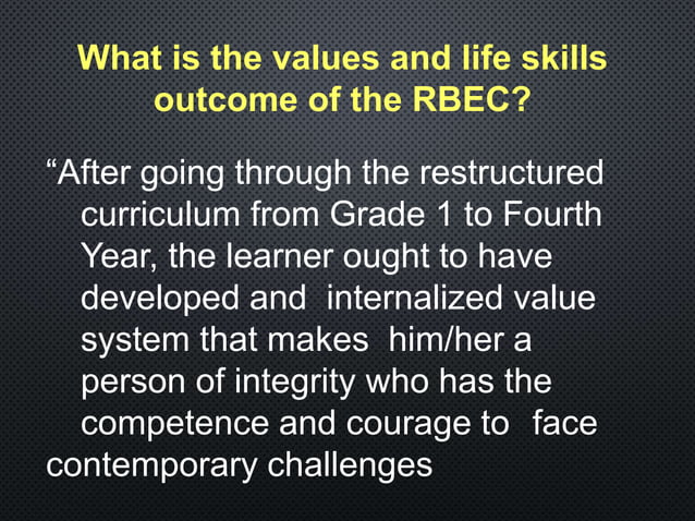 The basic education curriculum | PPTX