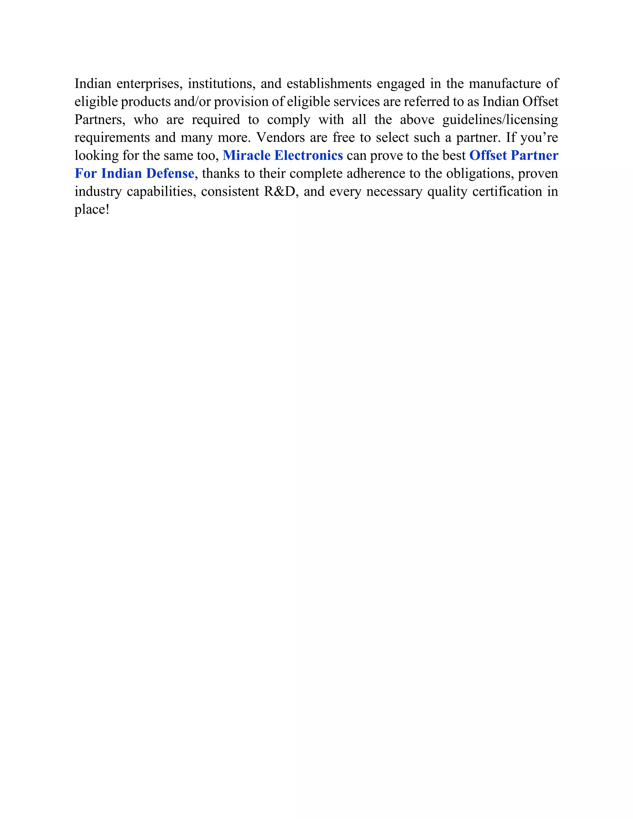 The Basic Fundamentals About Defense Offset Guidelines – Miracle ...