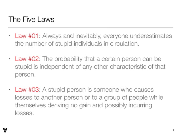 The Basic Laws of Human Stupidity - C.Cipolla | PDF | Law