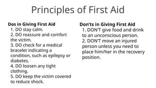 Quarter 3 Health 9 The Basic of First Aid | PPTX