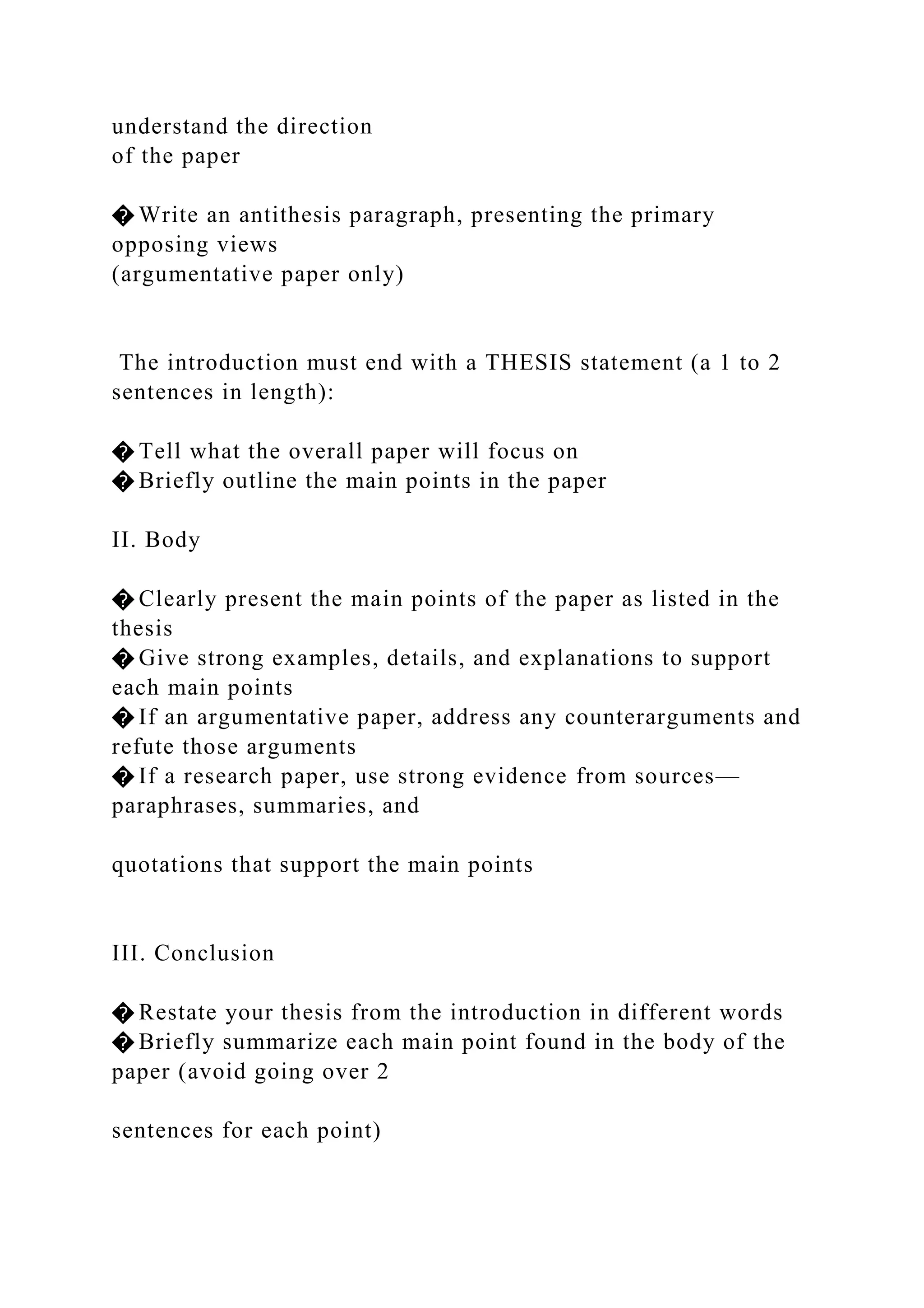 The Basic Outline of a Paper The following outline show.docx