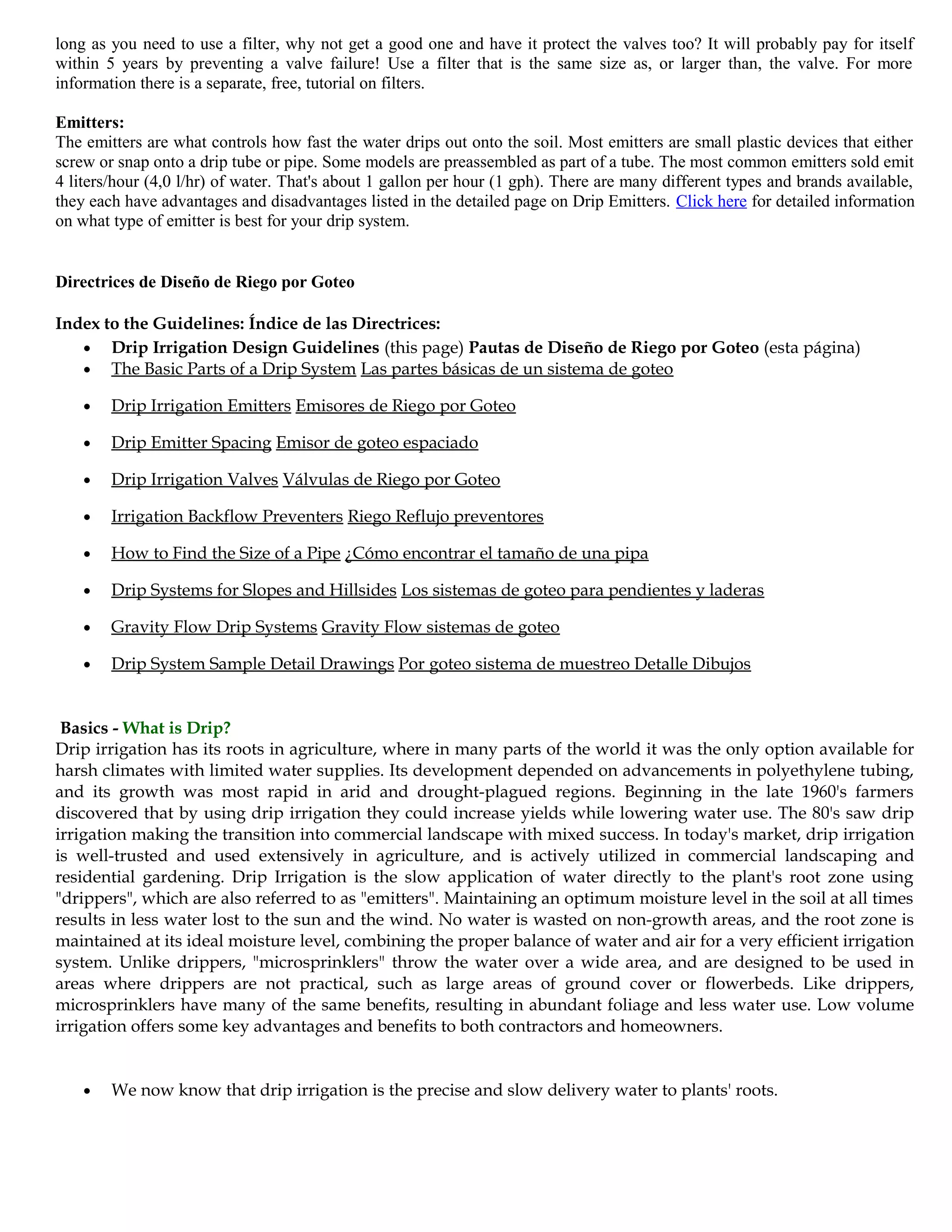 The basic parts of a drip system | DOC