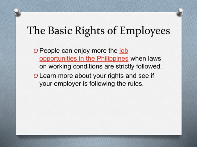 The Basic Rights of Employees | PPTX | Careers