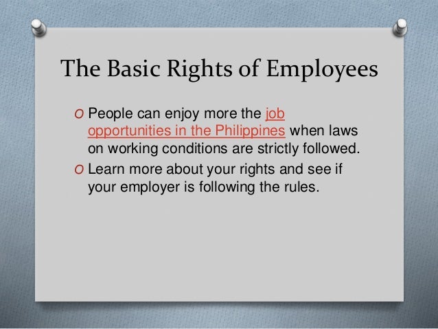 The Basic Rights of Employees
