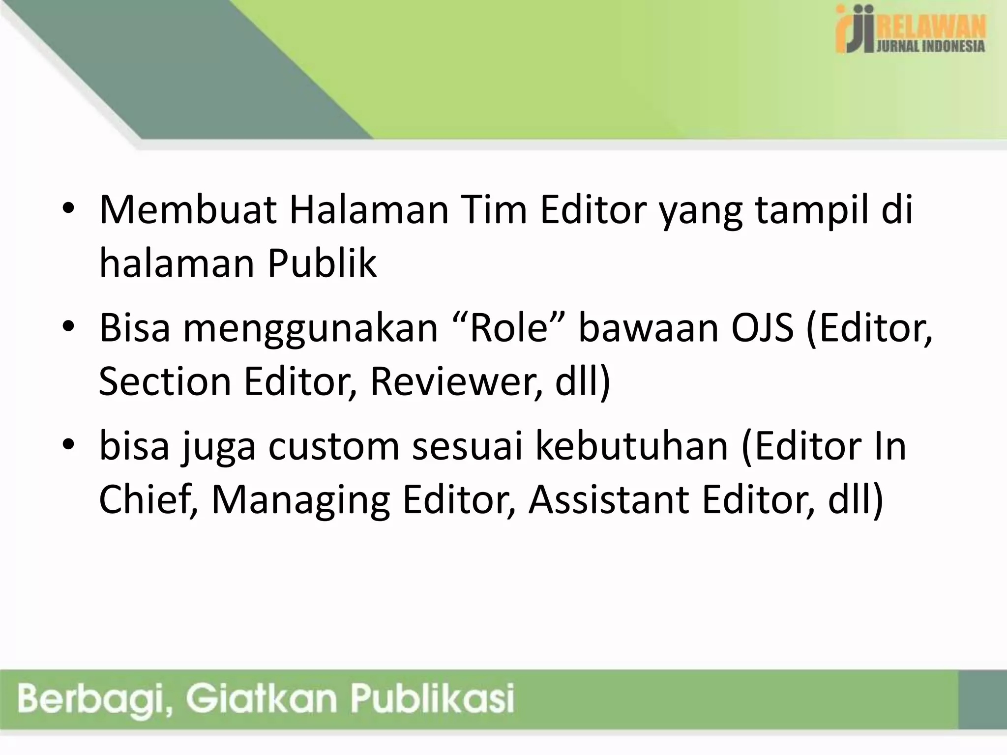 The basic setup for ojs versi 2 | PPTX