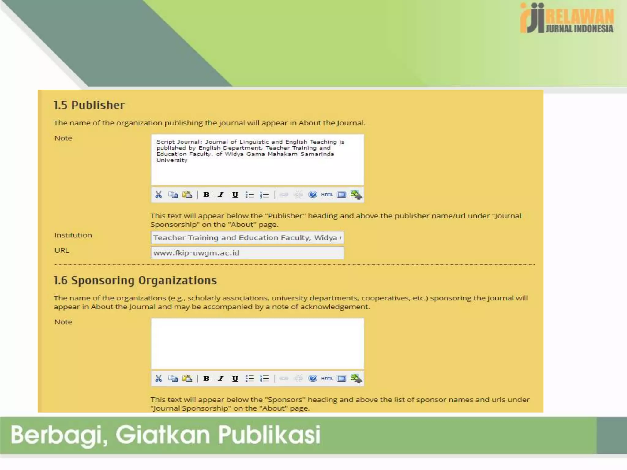 The basic setup for ojs versi 2 | PPTX