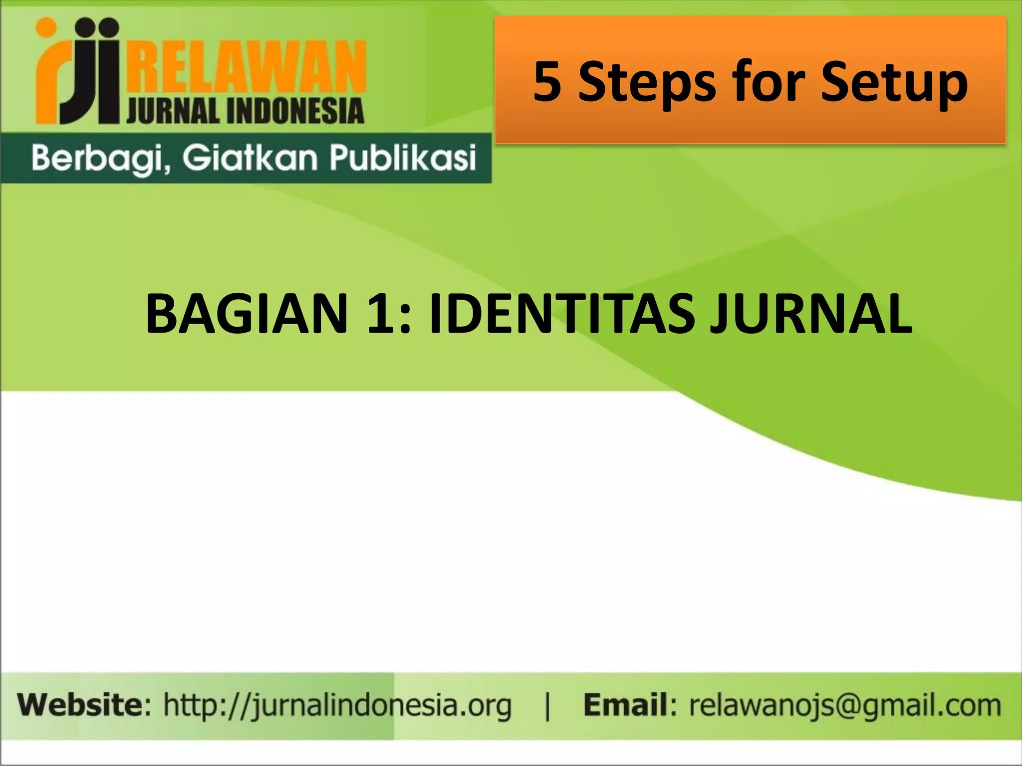 The Basic Setup for OJS 2 | PDF