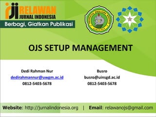 The Basic Setup for OJS 2 | PPT