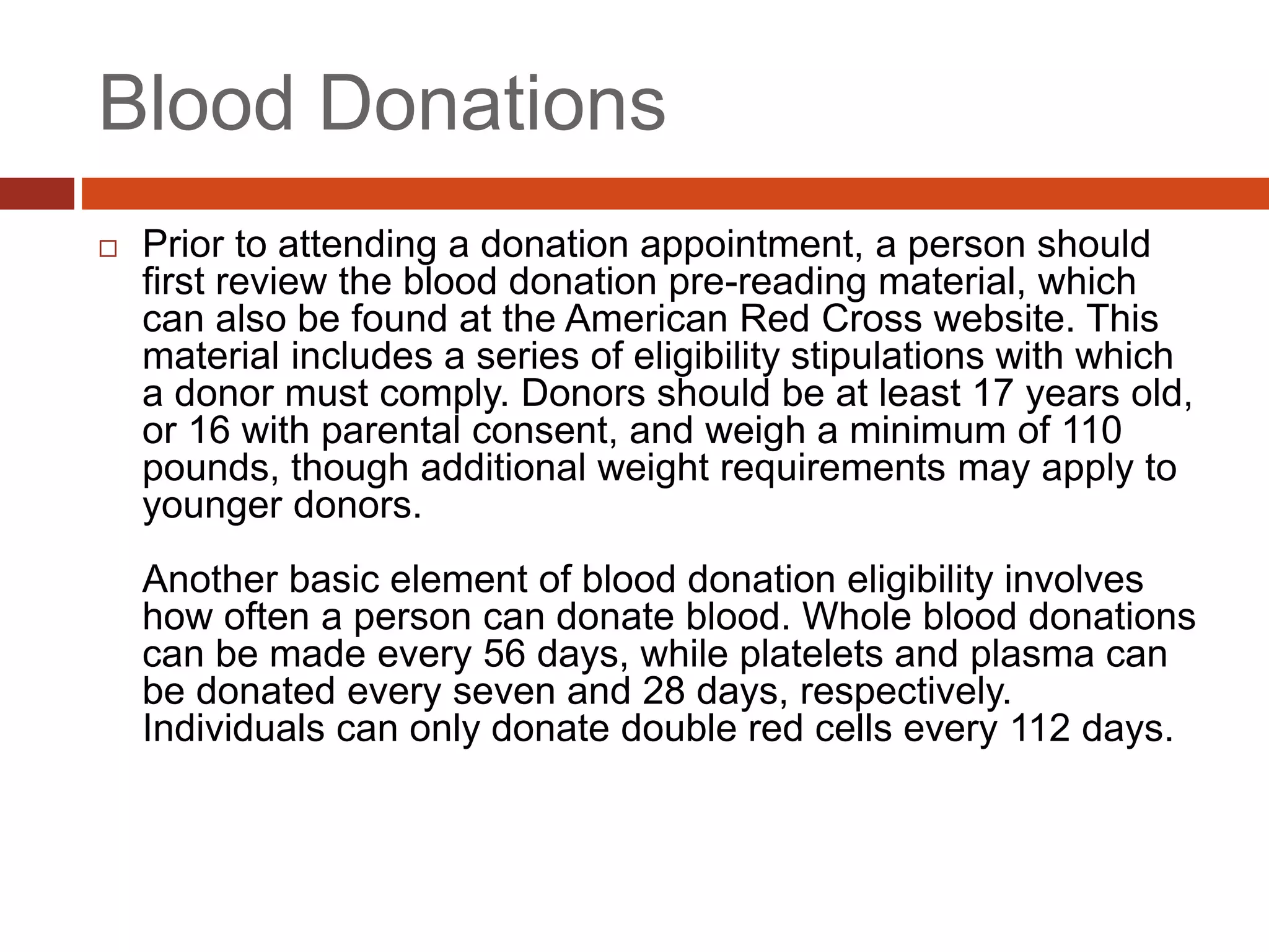 The Basics of American Red Cross Blood Donations | PPTX
