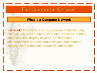 The basics of computer networking | PPT