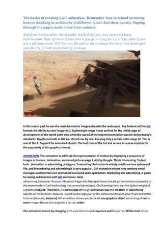 The basics of creating a gif animation | PDF