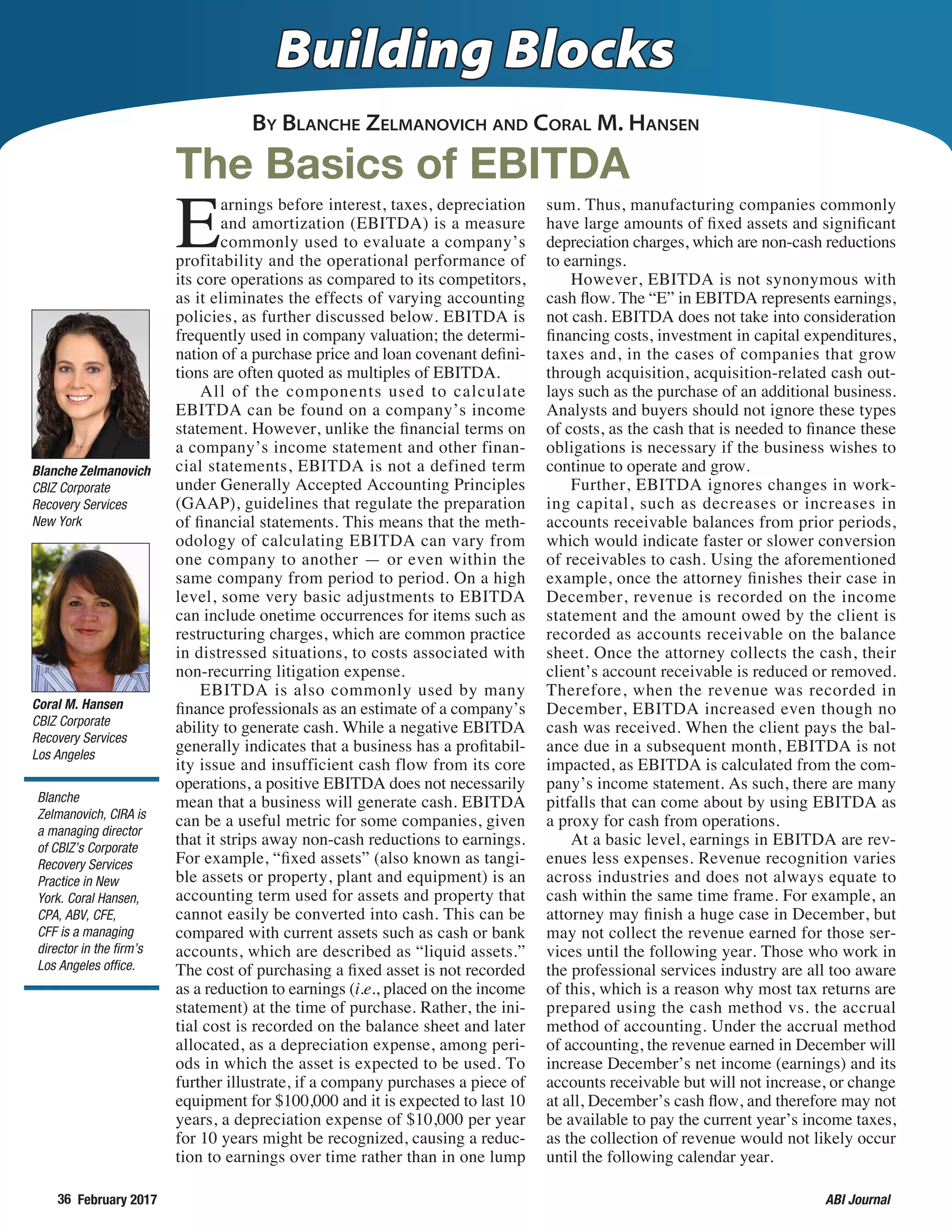 The Basics of EBITDA | PDF