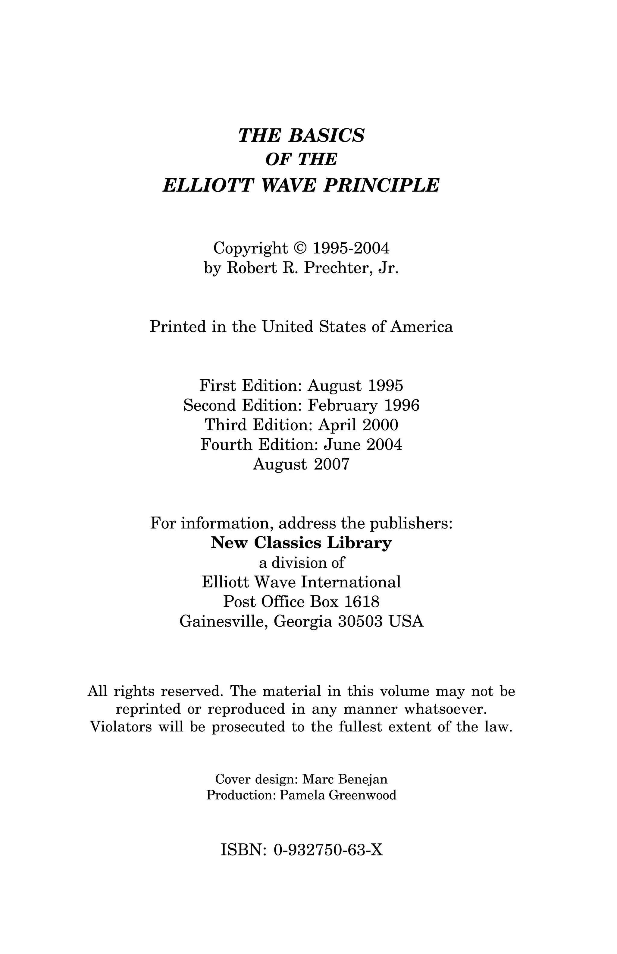 The Basics Of Elliot Wave Principle - Robert R Prechter.pdf