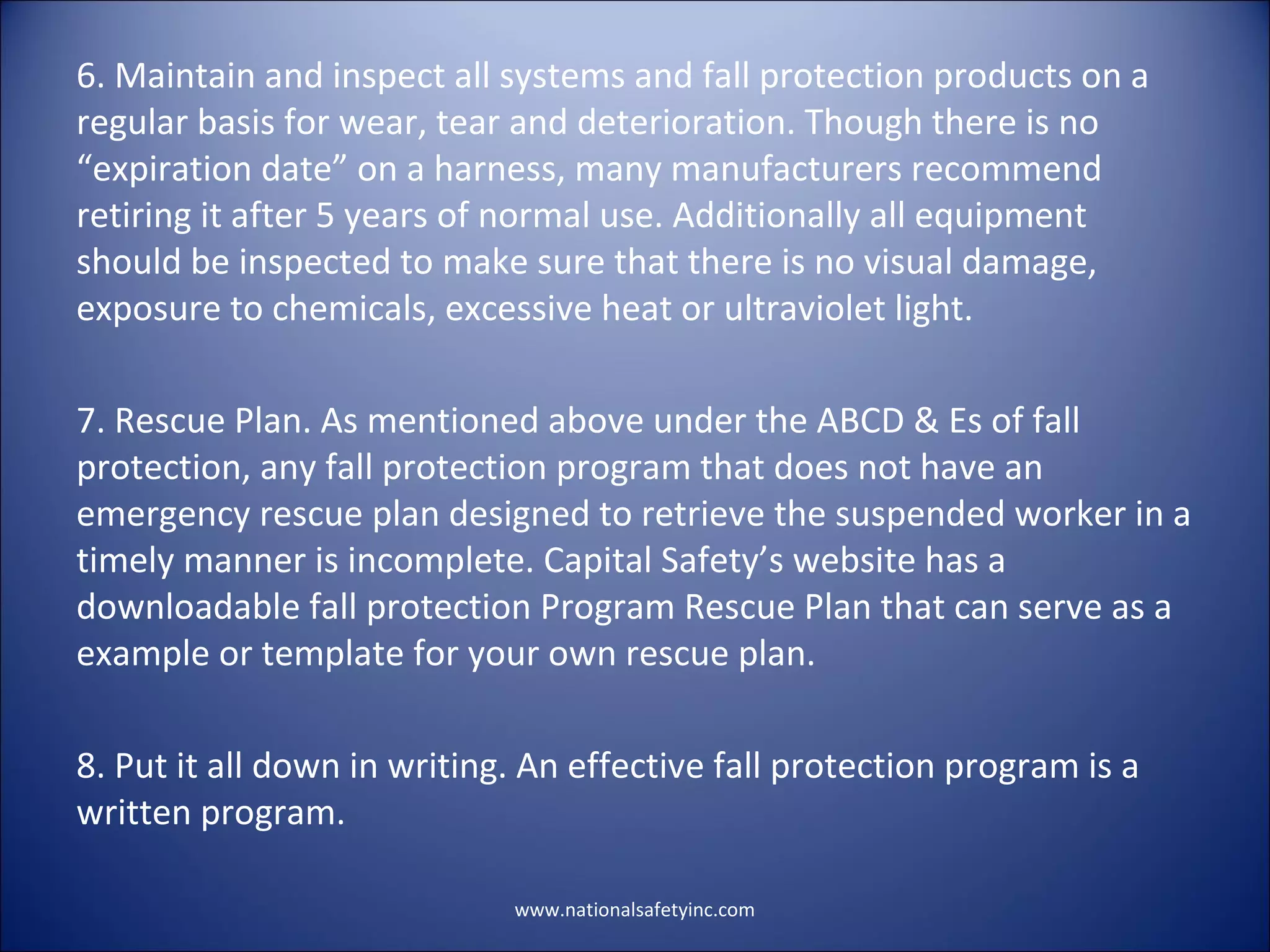 The basics of fall protection | PPT