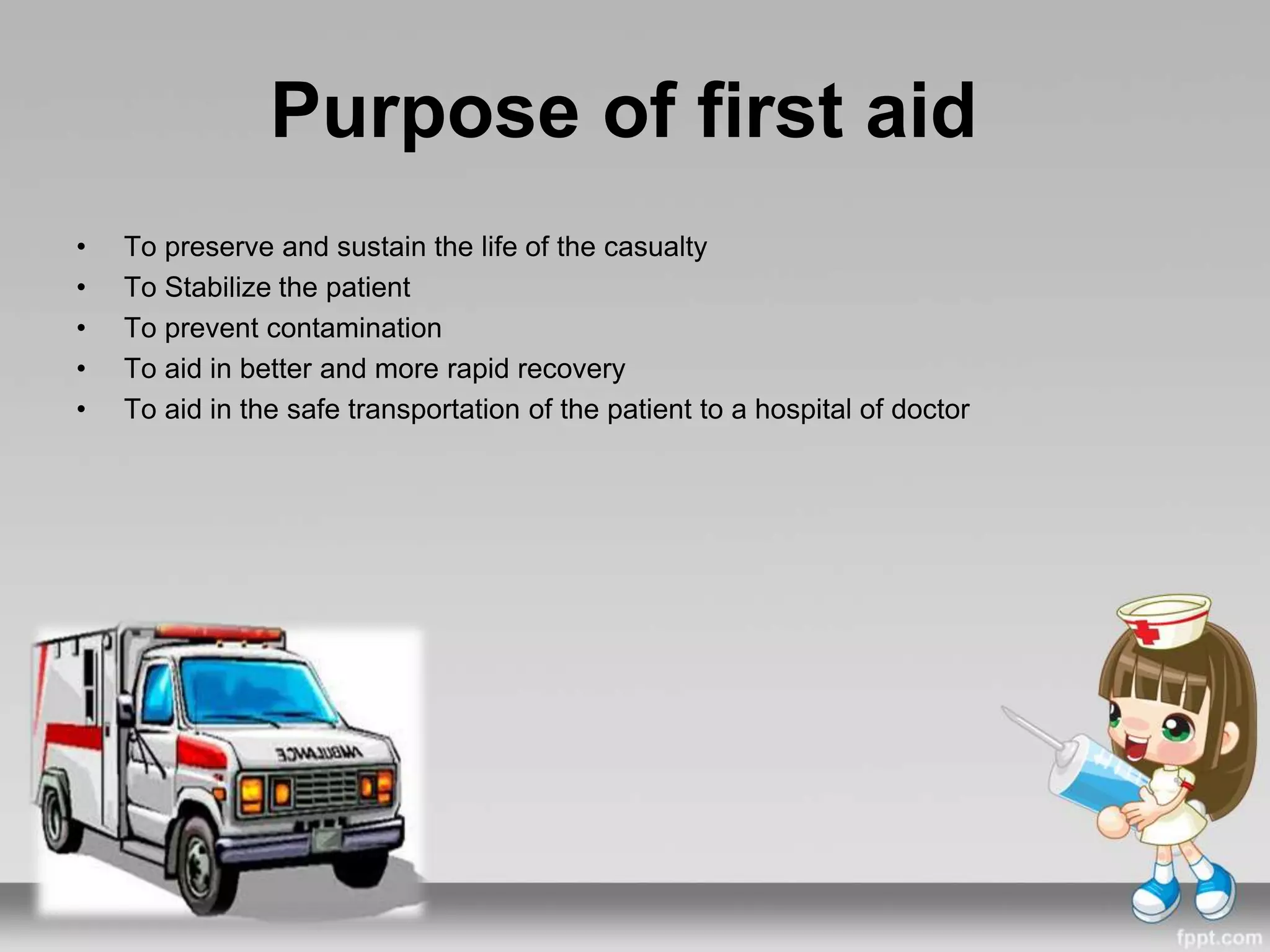 The basics of first aid | PPT