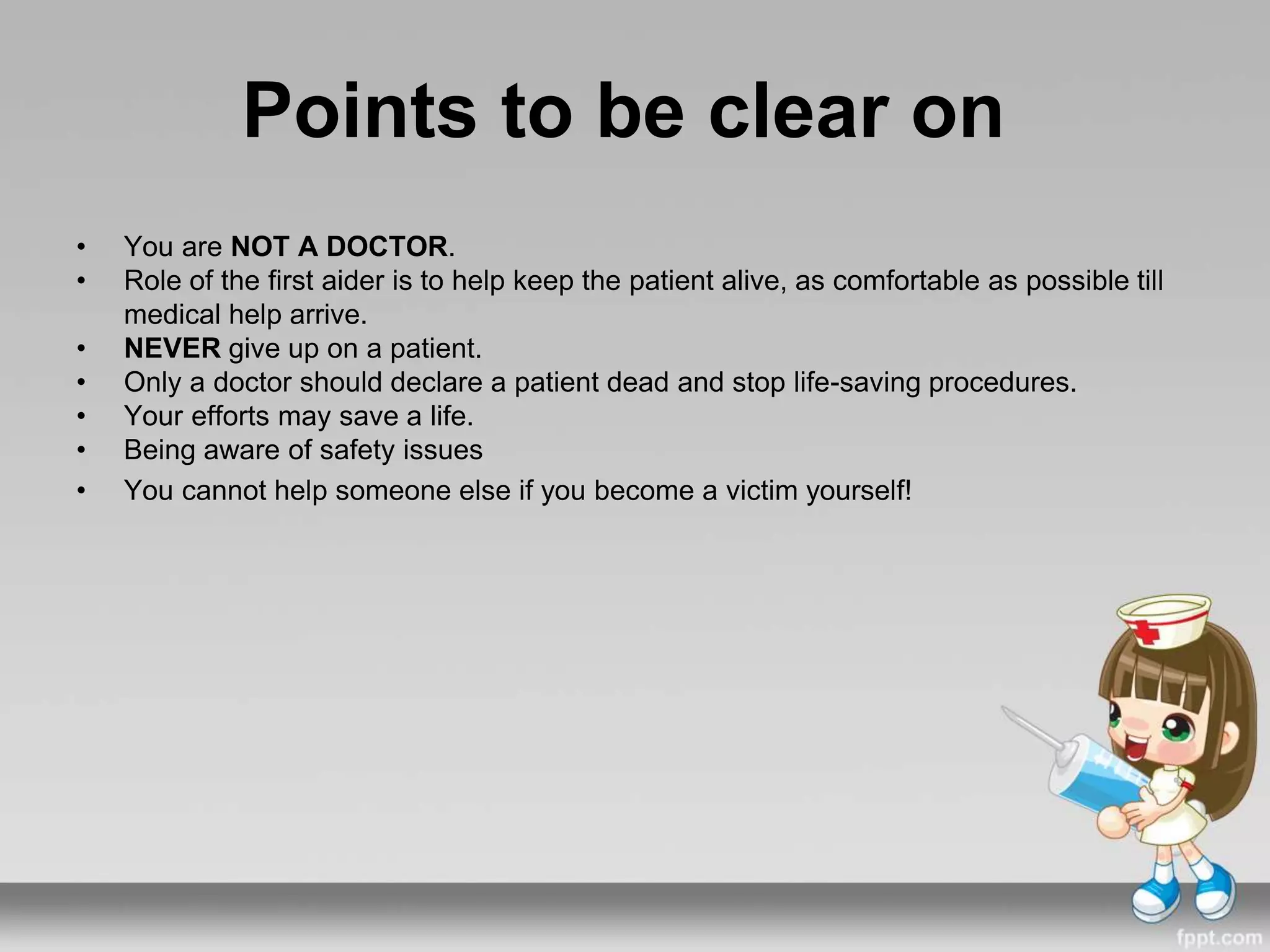 The basics of first aid | PPT