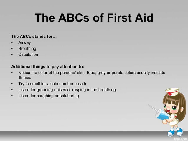 The basics of first aid | PPT