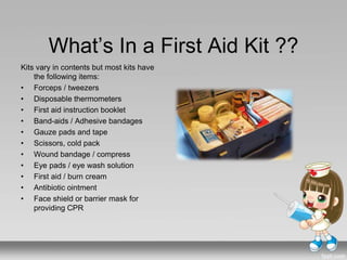 The basics of first aid | PPT