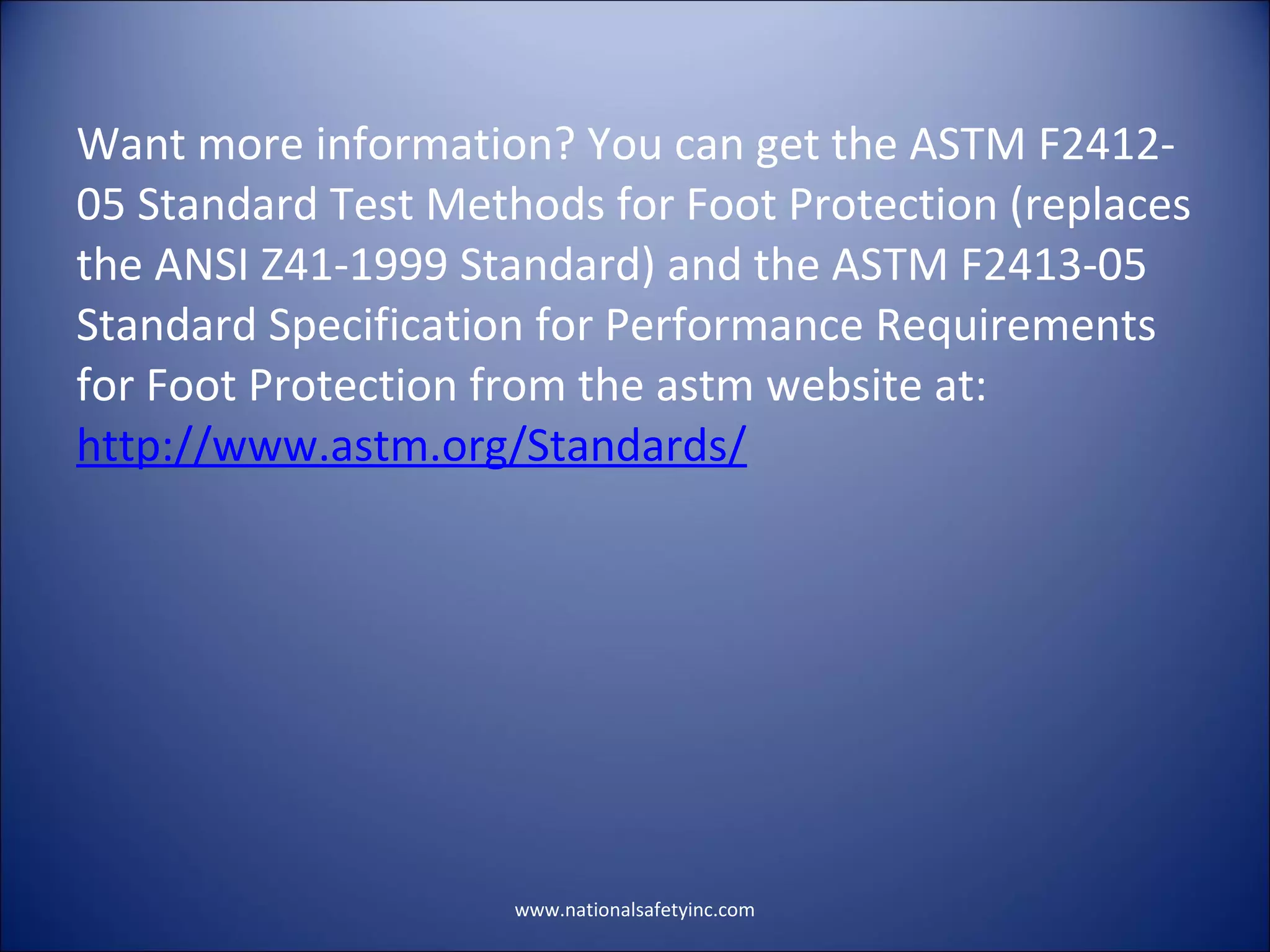 The basics of foot protection | PPT