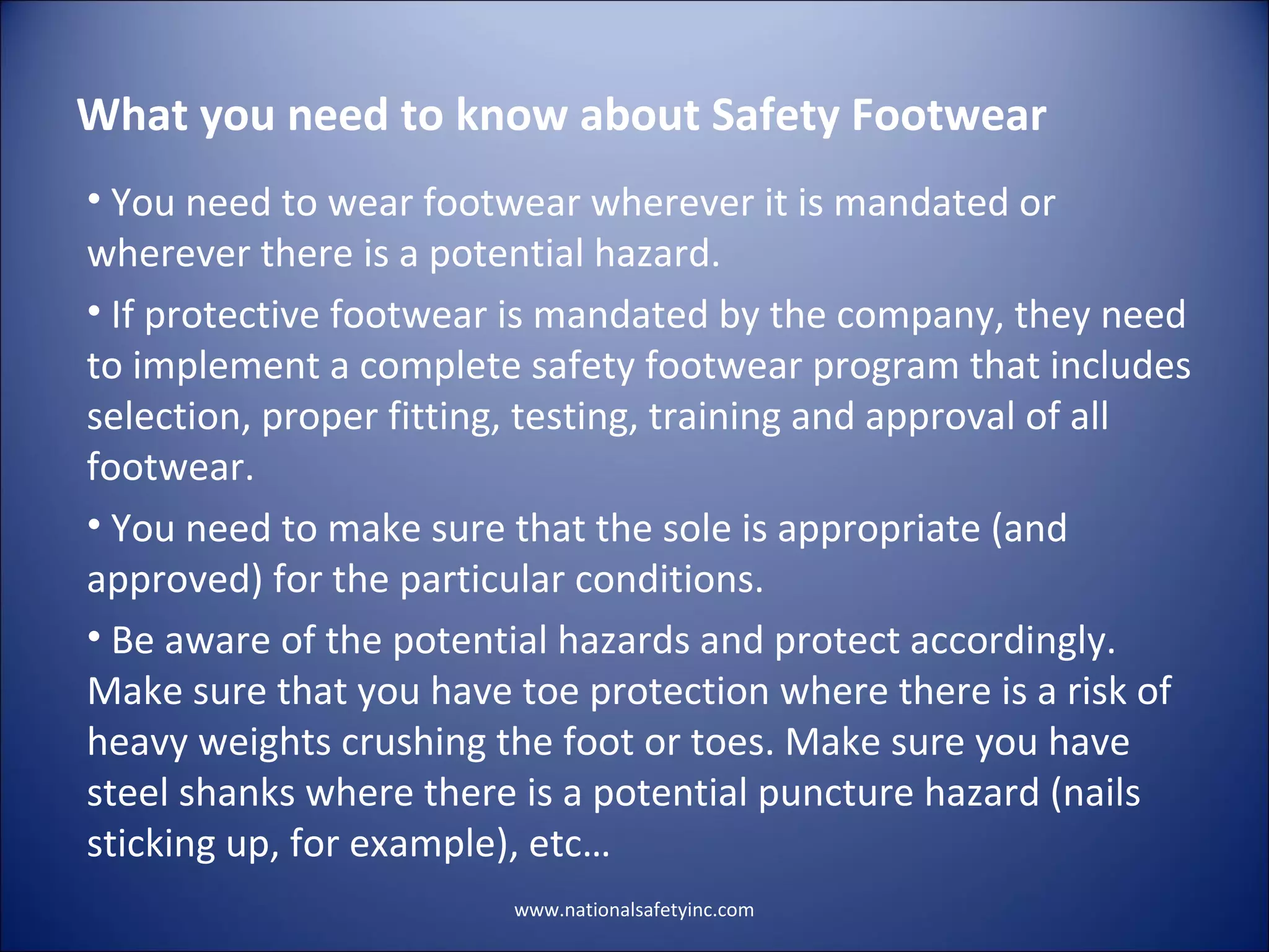 The basics of foot protection | PPT