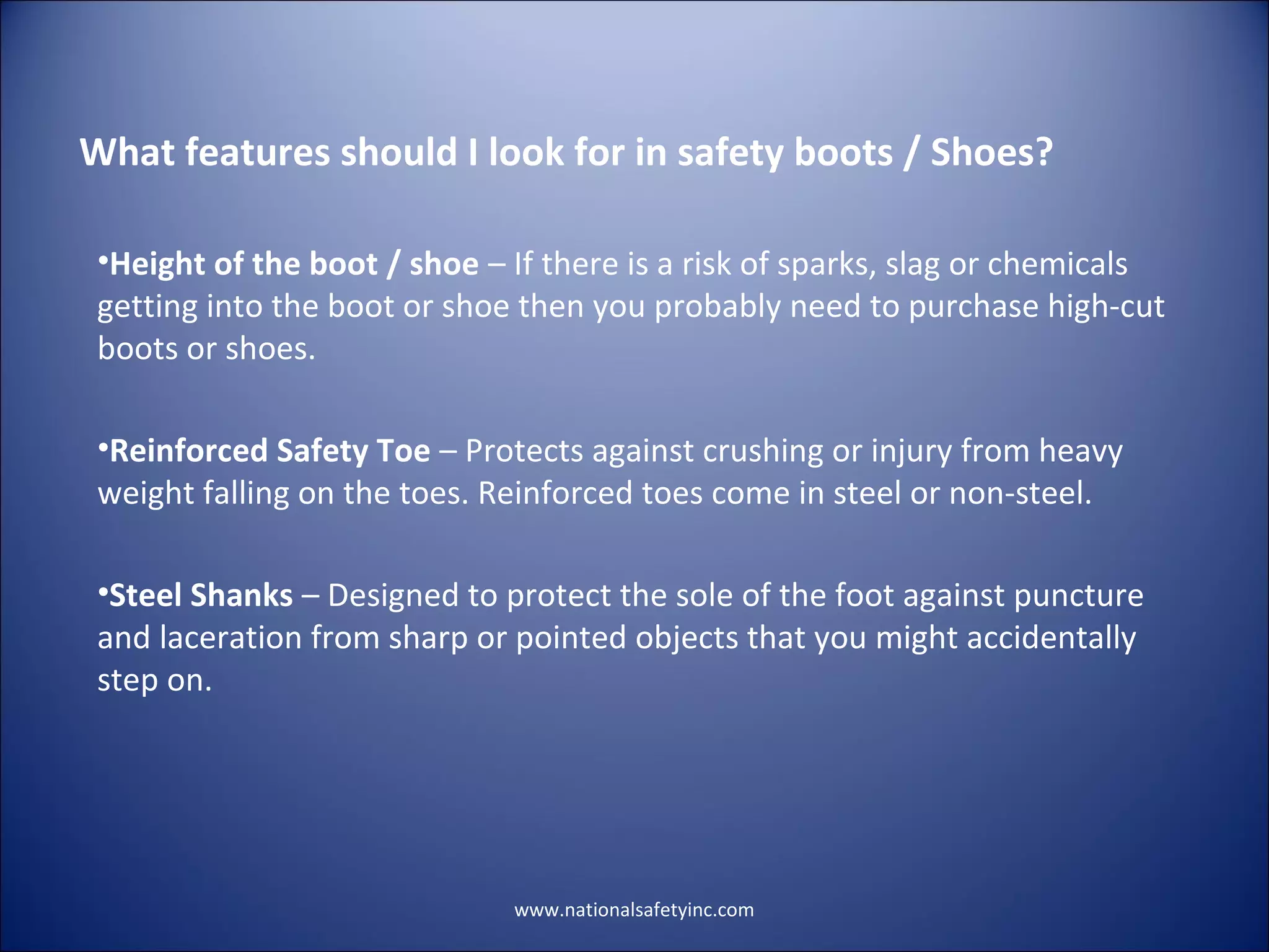 The basics of foot protection | PPT