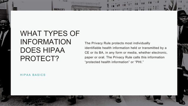 The Basics of HIPAA | PPTX | Health Insurance | Insurance