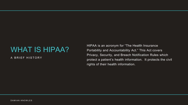 The Basics of HIPAA | PPTX | Health Insurance | Insurance