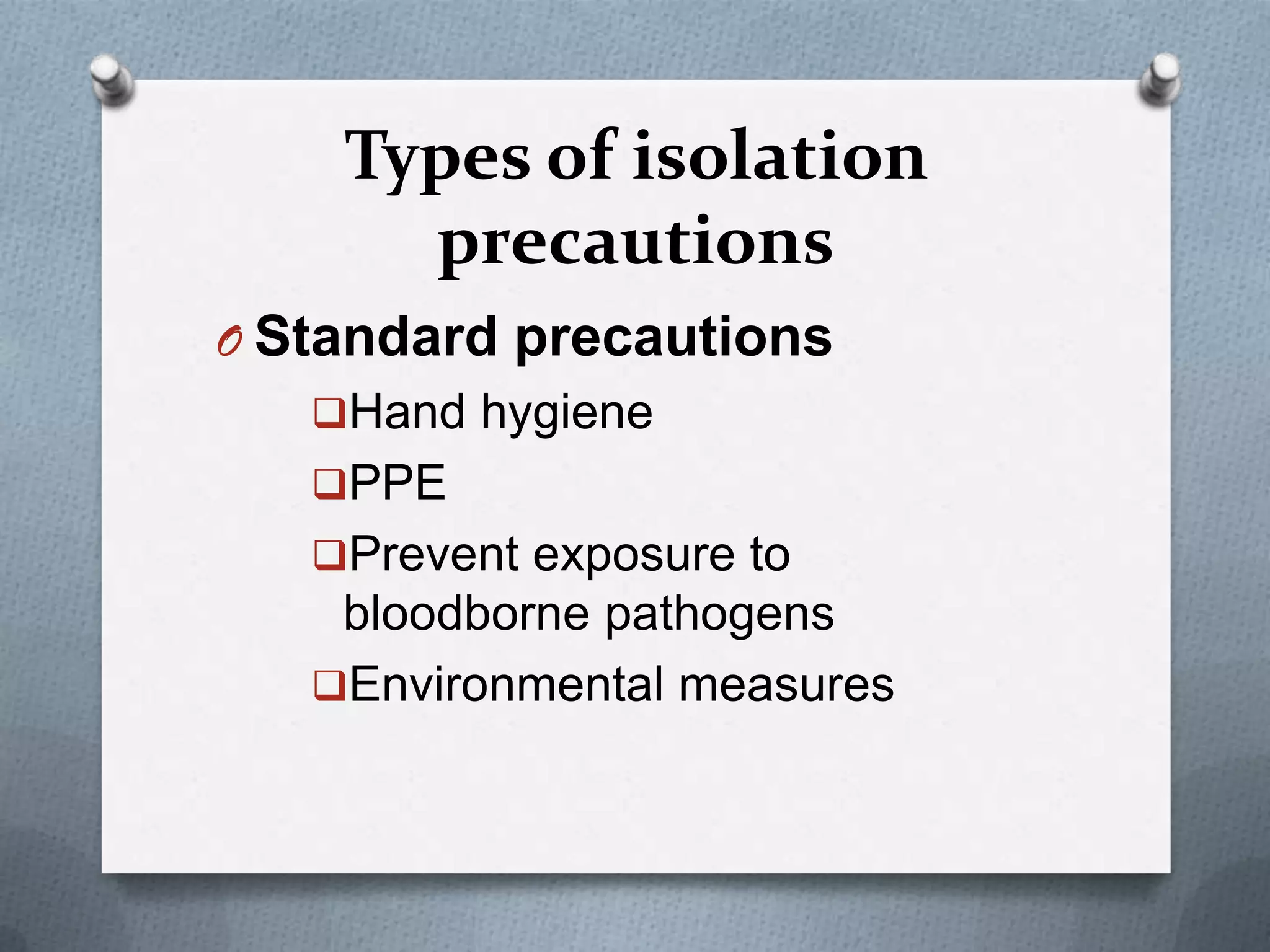 The basics of infection prevention custodio | PPTX