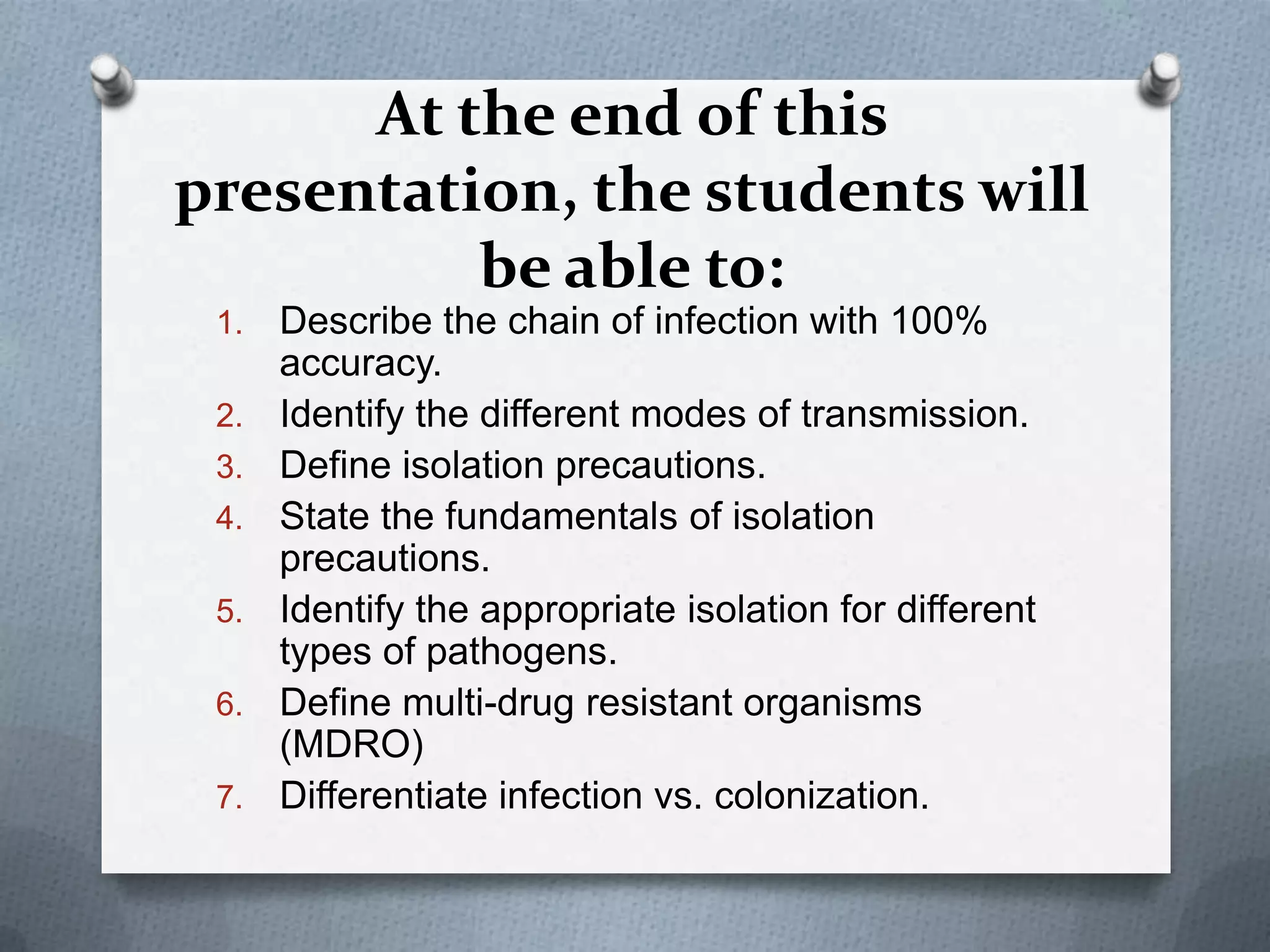 The basics of infection prevention custodio | PPTX
