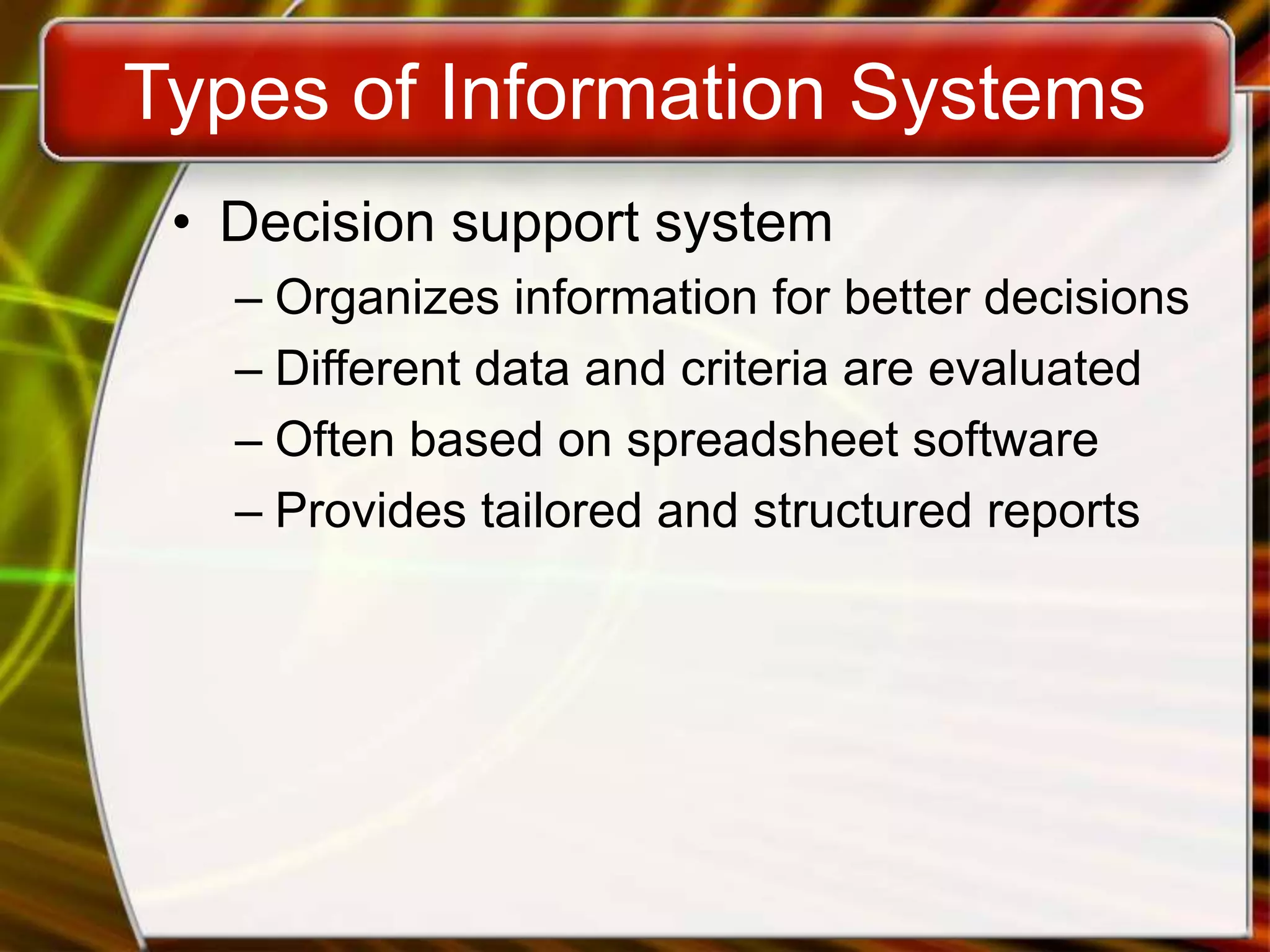 The basics of information systems | PPT