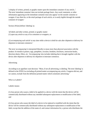 The basics of medical device labeling usa fda regulations-by-costas ...