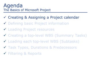 The Basics of Microsoft Project - Step 1 | PPT