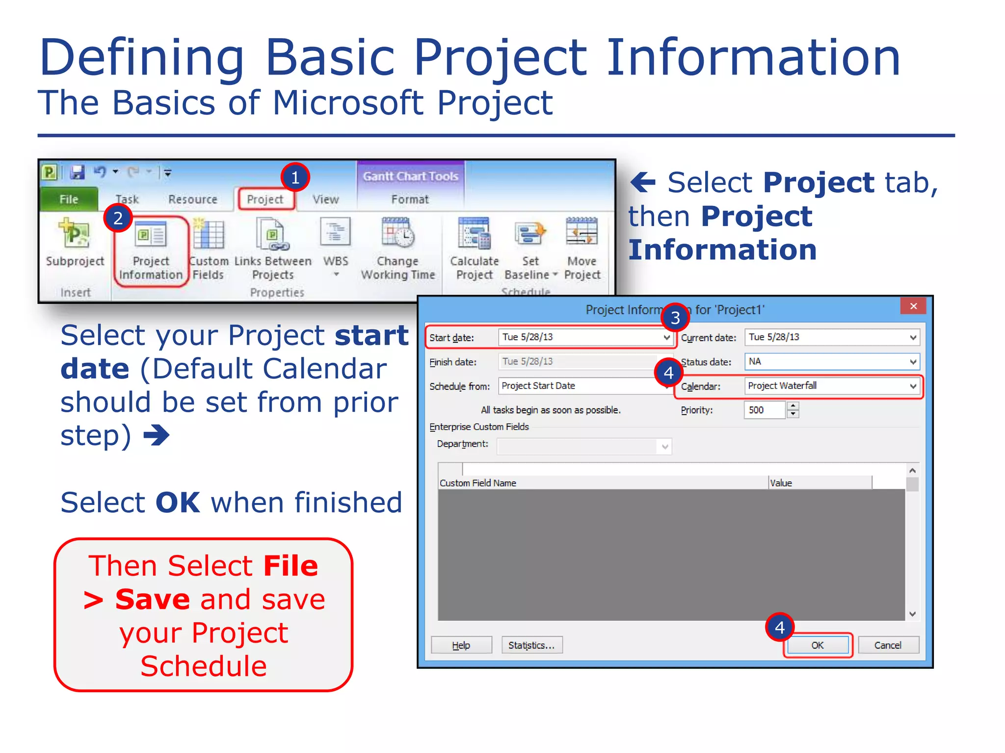 The Basics of Microsoft Project - Step 2 | PPTX | Technology & Computing