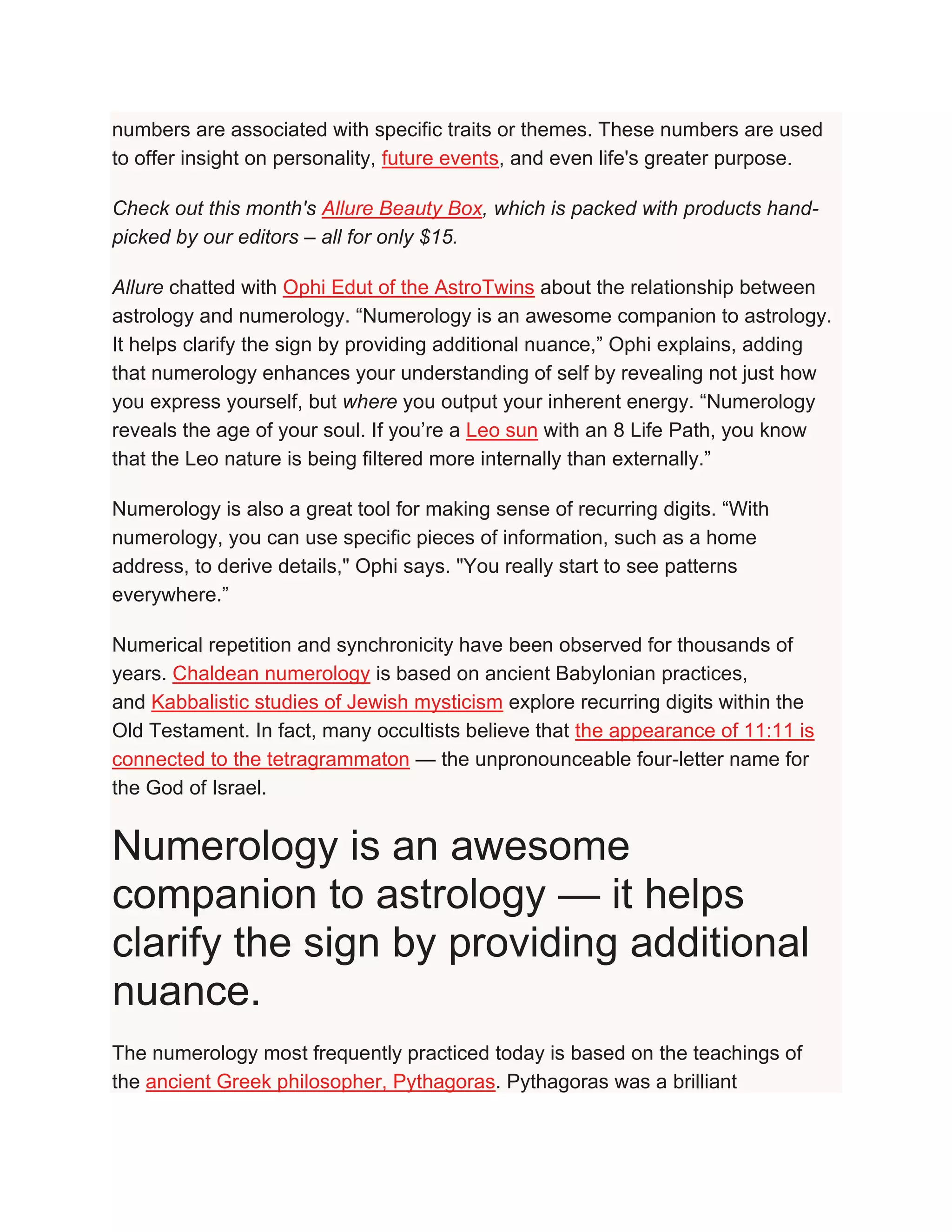 The basics of numerology | PDF